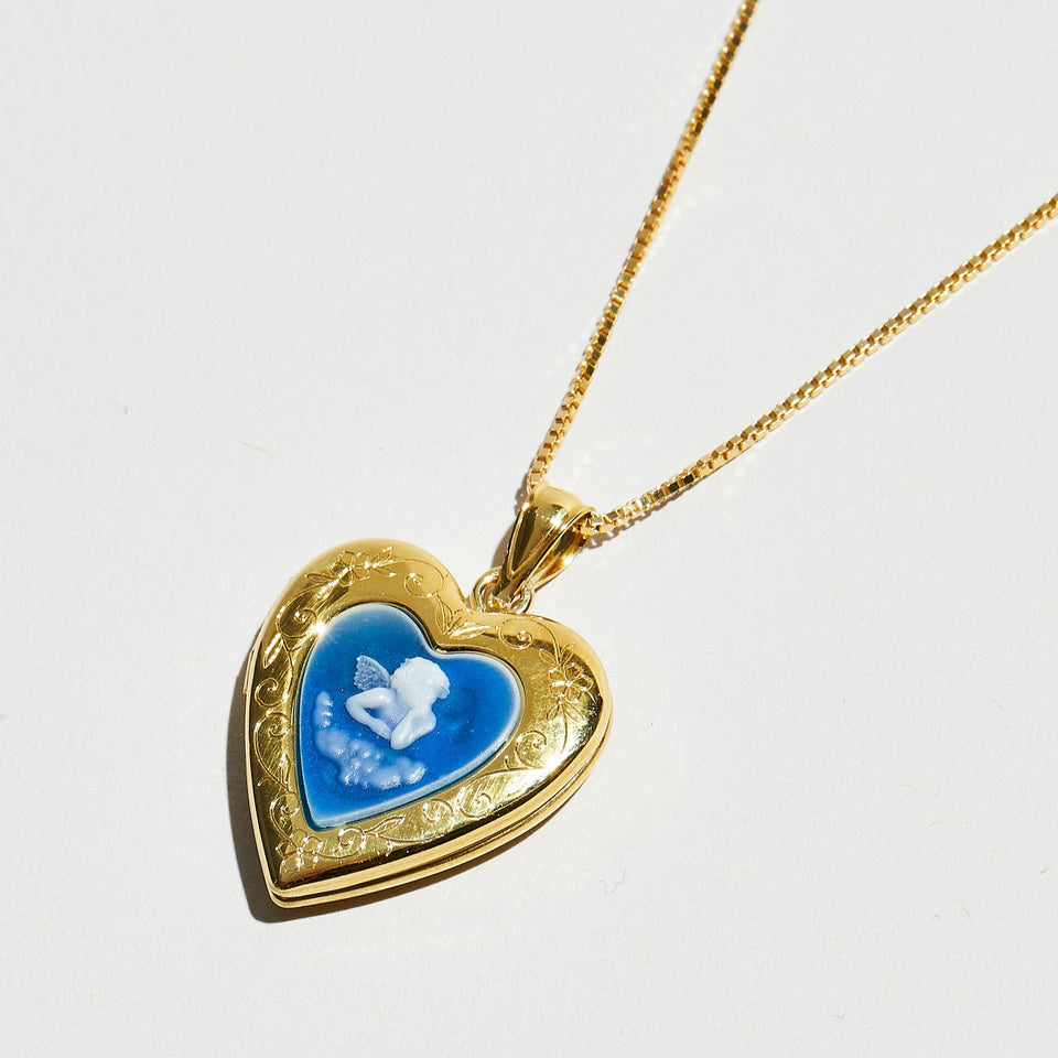 The Blue Angel Photo Locket Necklace for Cherished Memories – The M ...