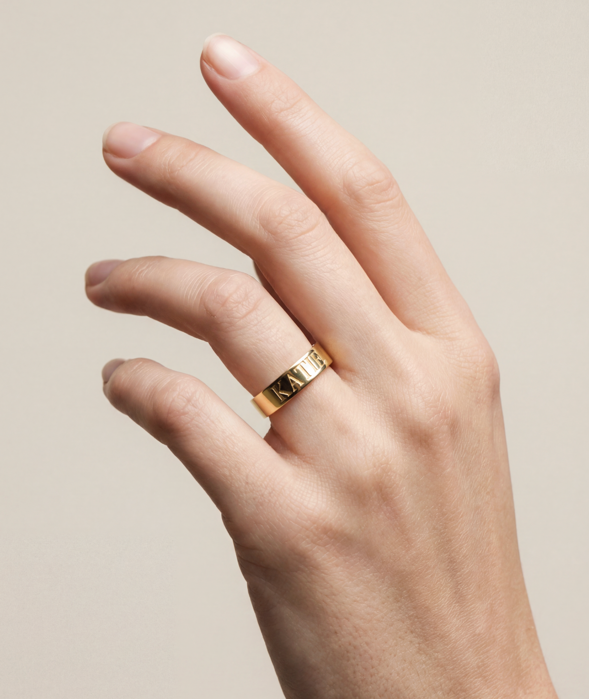 The Embossed Name Ring - Customizable Jewelry Piece – The M Jewelers