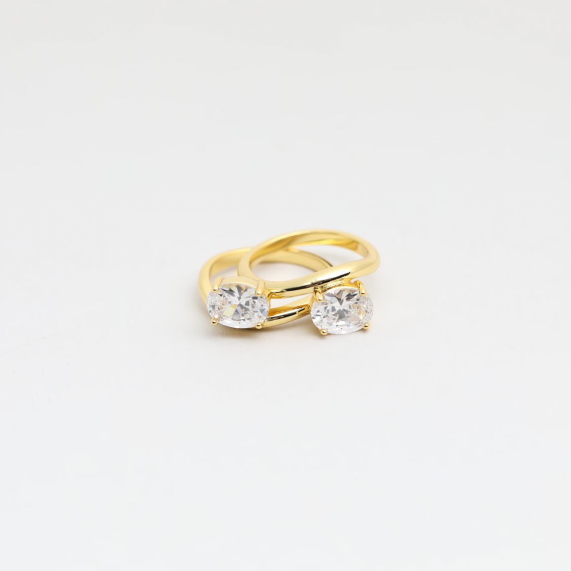 The Oval Stone Friendship Ring (Set of 2) | The M Jewelers