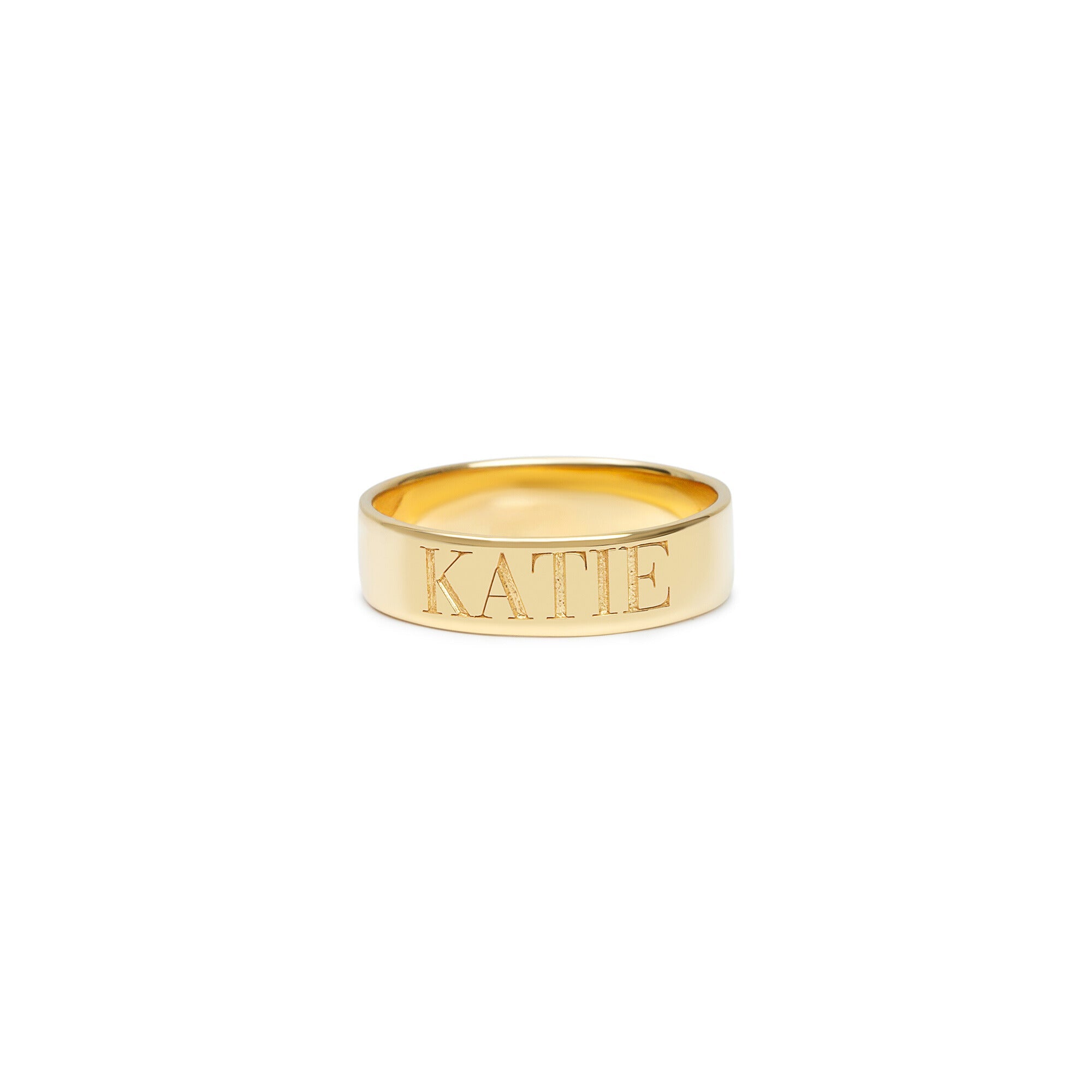The Embossed Name Ring | The M Jewelers