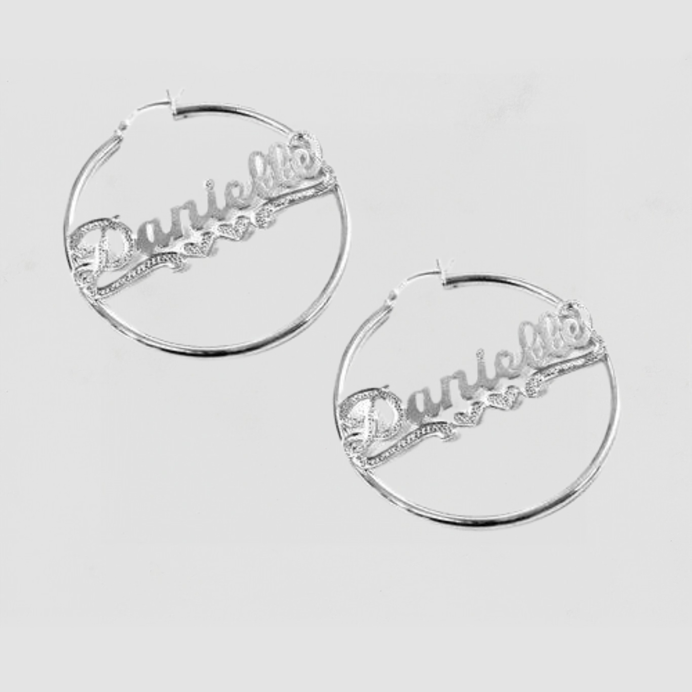 The Cut Name Hoops GOLD VERMEIL | The M Jewelers