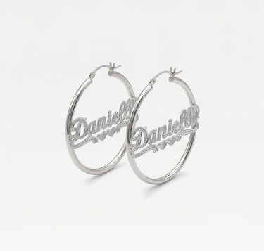 Name Hoop Earrings - The M Jewelers