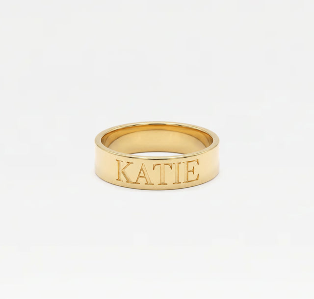 The Embossed Name Ring - Customizable Jewelry Piece – The M Jewelers