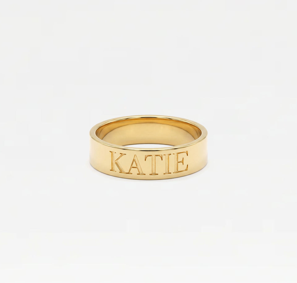 The Embossed Name Ring - Customizable Jewelry Piece – The M Jewelers