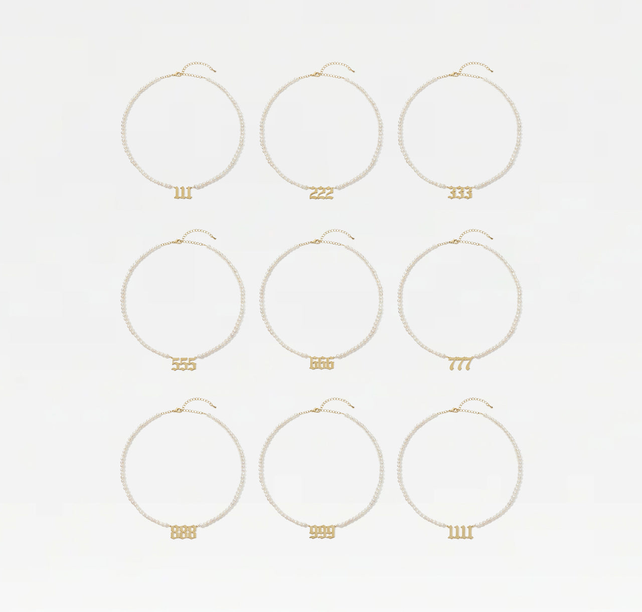 The Pearl Angel Number Necklace with Freshwater Pearls – The M Jewelers