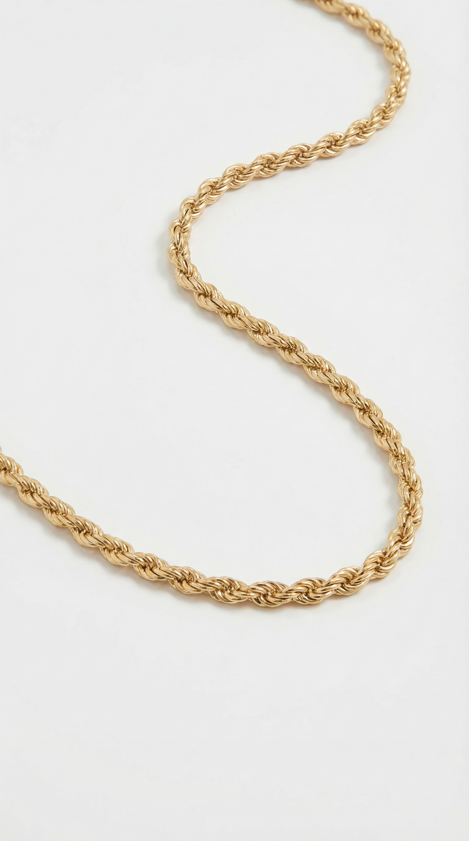 The Rope Chain in Various Lengths and Metals Options – The M Jewelers