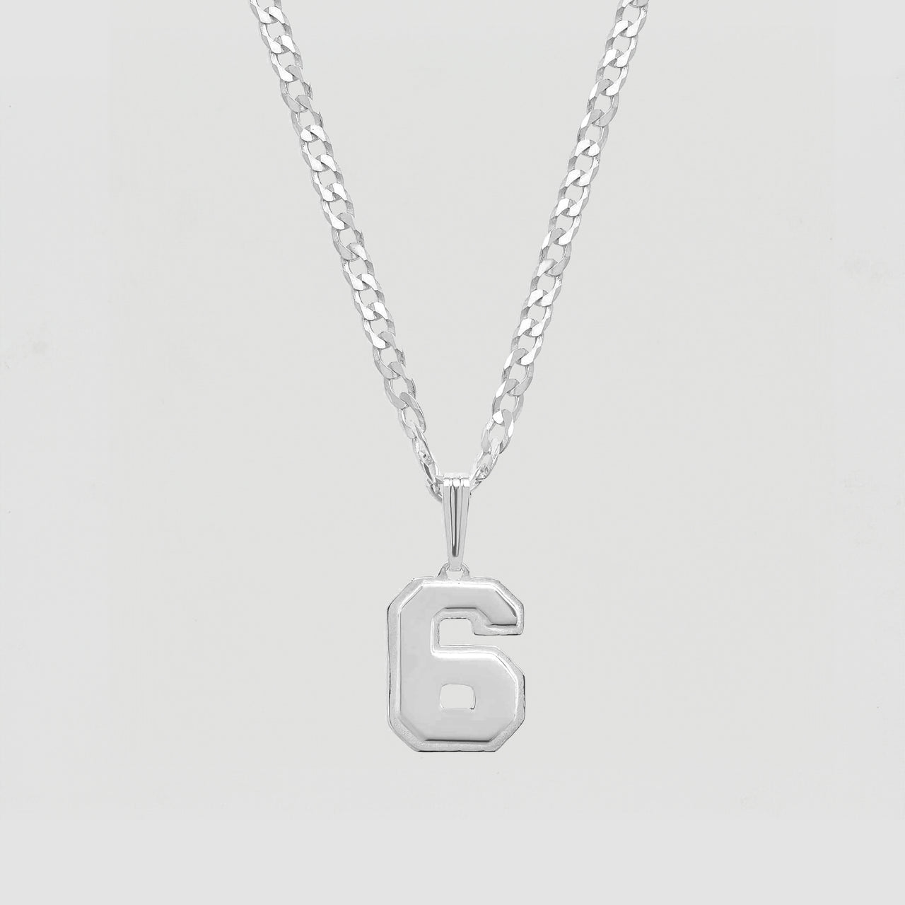 The Varsity Number Pendant Necklace in Silver or Gold – The M Jewelers