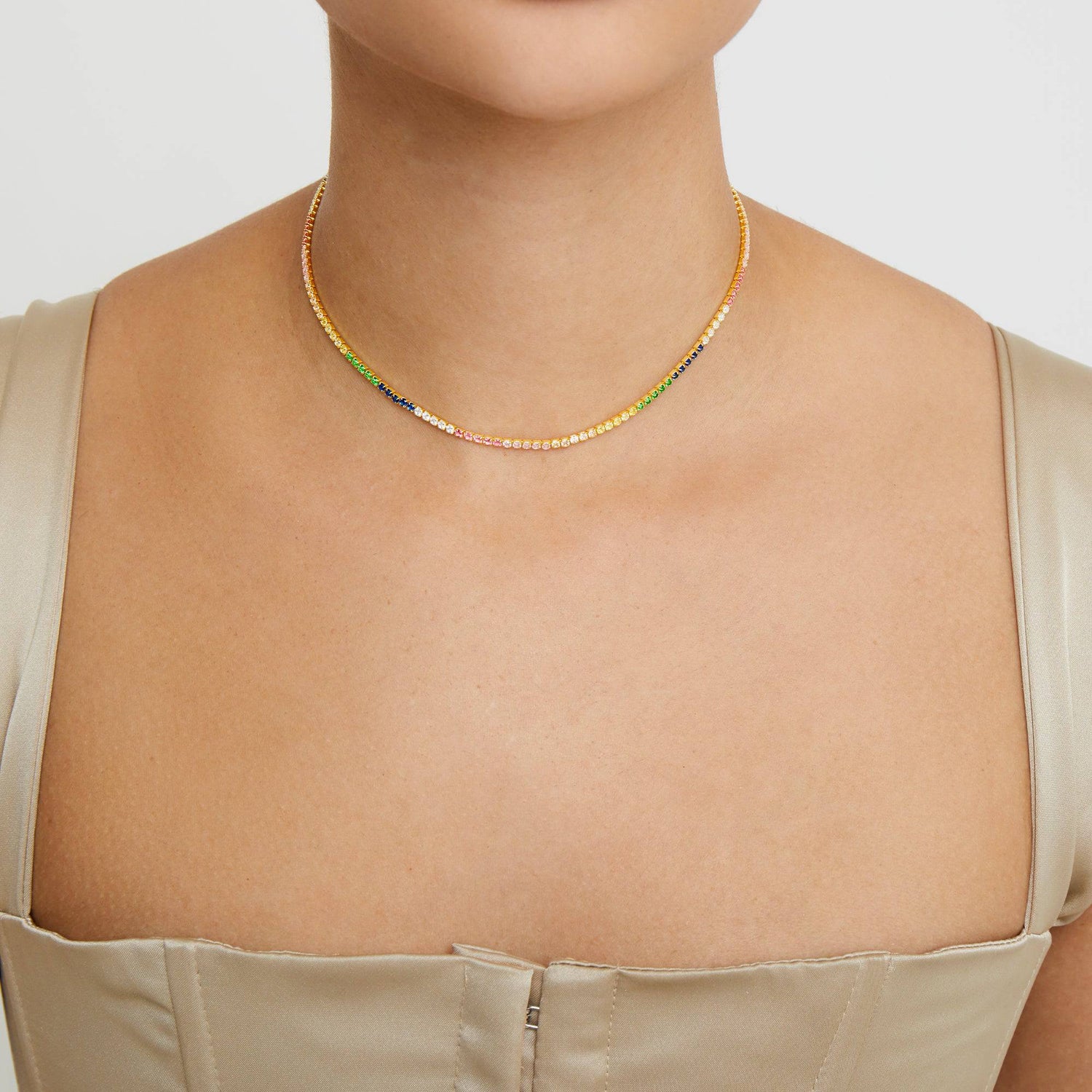 The Rainbow Chain Choker GOLD VERMEIL | The M Jewelers