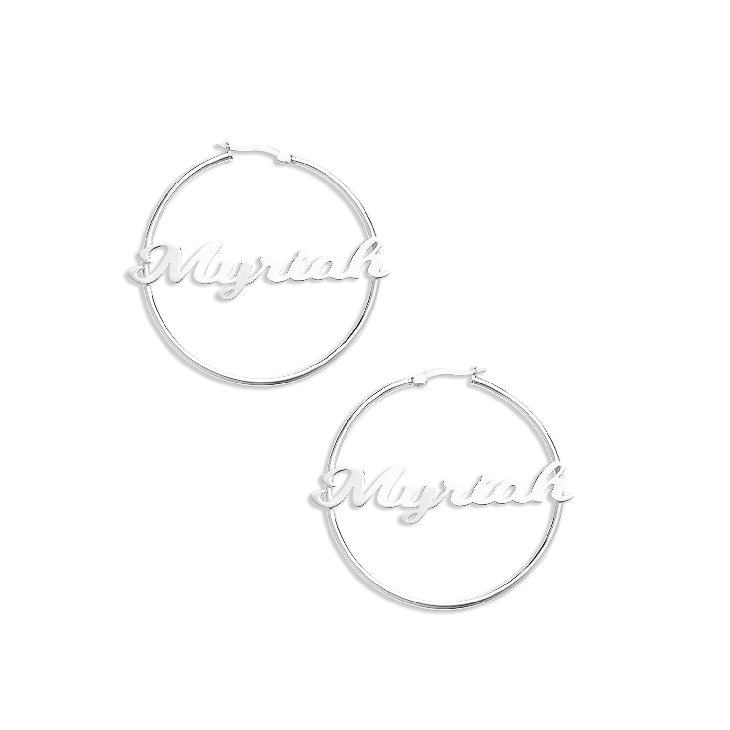 The Name Hoops | The M Jewelers