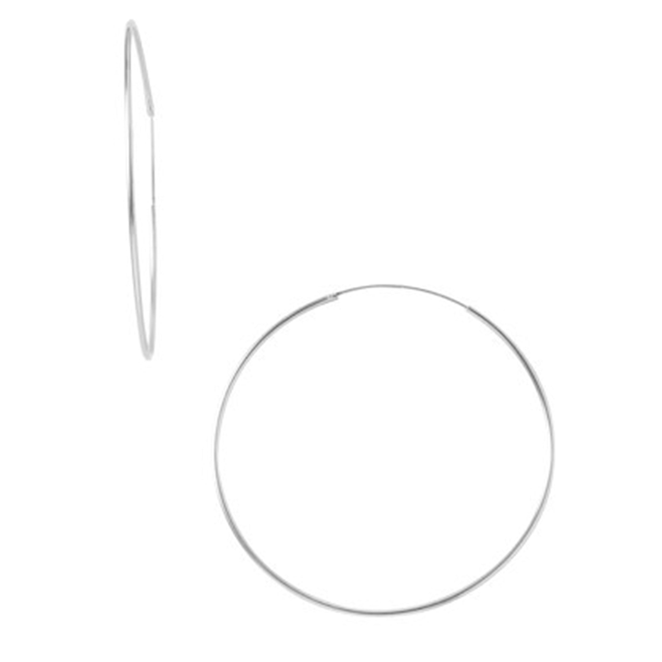 The Extra Large Thin Hoops SILVER | The M Jewelers